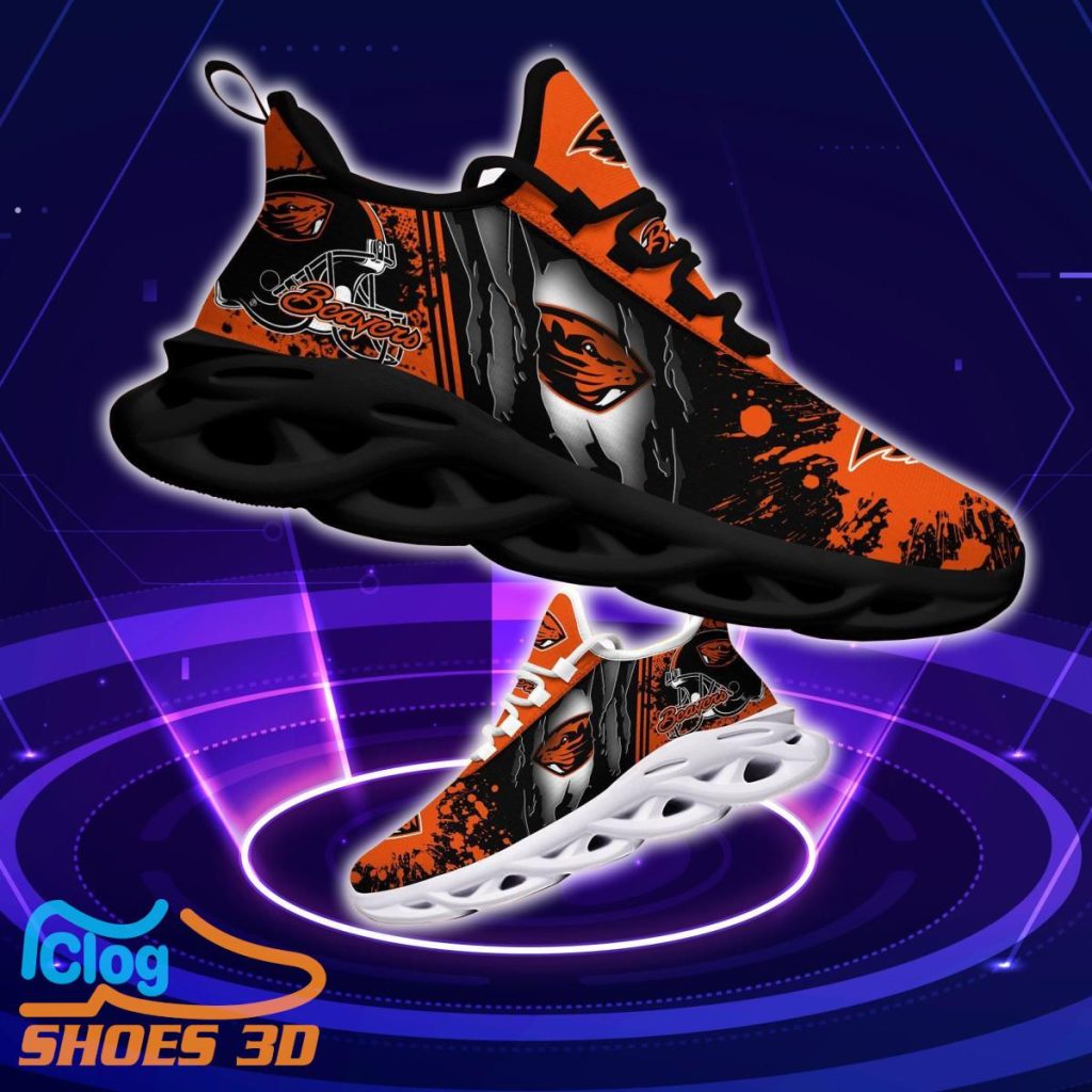Oregon State Beavers Logo Torn And Splatter Background Max Soul Shoes ...