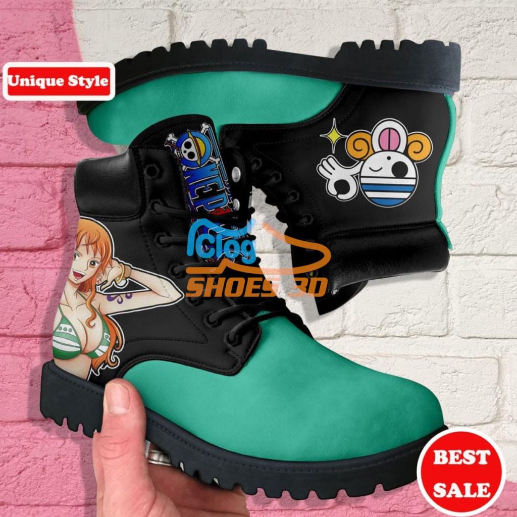 One Piece Nami Simple Style Leather Boots - ClogShoes3D